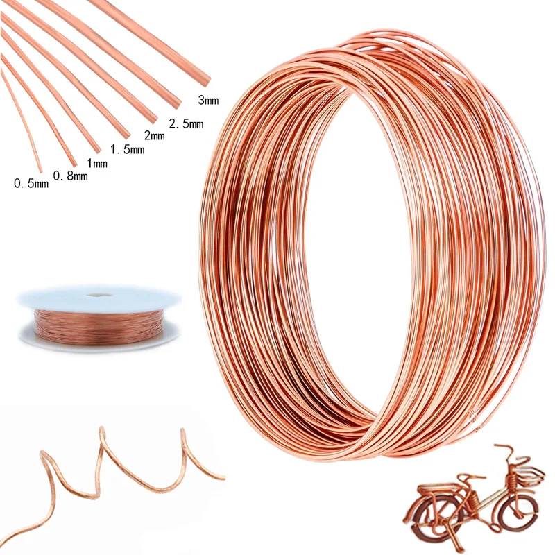 1-10M-Bare-Copper-Wire-Pure-Copper-Wire-T2-Copper-Coil-Conductive ...