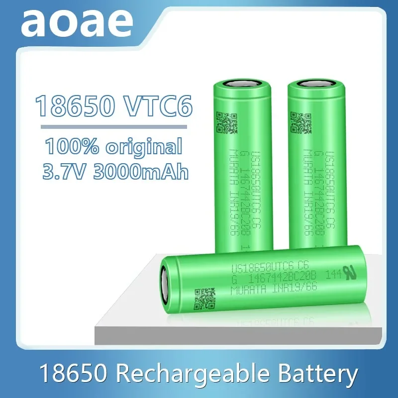 VTC6-3-7V-3000mAh-Rechargeable-Li-ion-Battery-18650-for-Sony ...