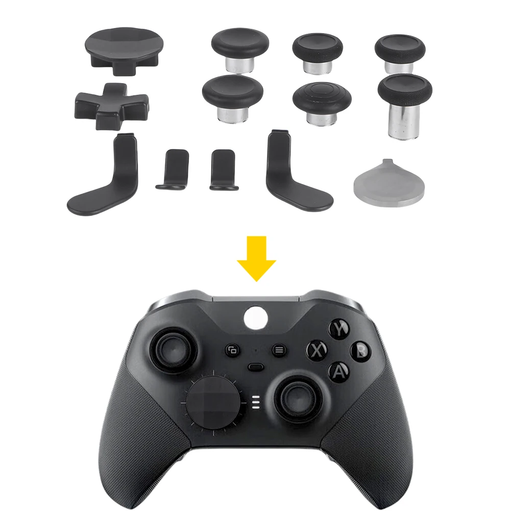 13-In-1-Metal-Thumbsticks-6-Swap-Stick-Joystick-Cap-4-Paddles-Component ...