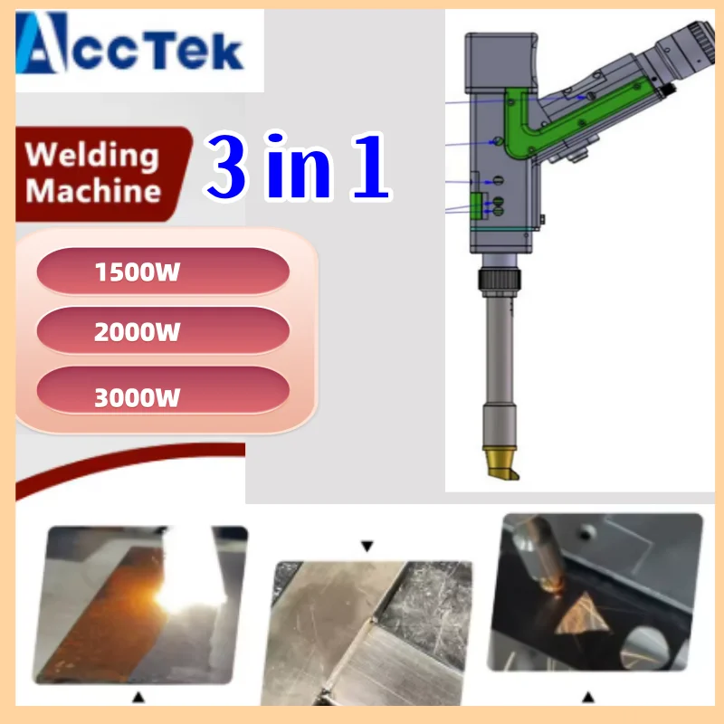 Portable 1500W 2000W 3000W 3 In 1 Lazer Welder Cleaner Cutter Steel ...