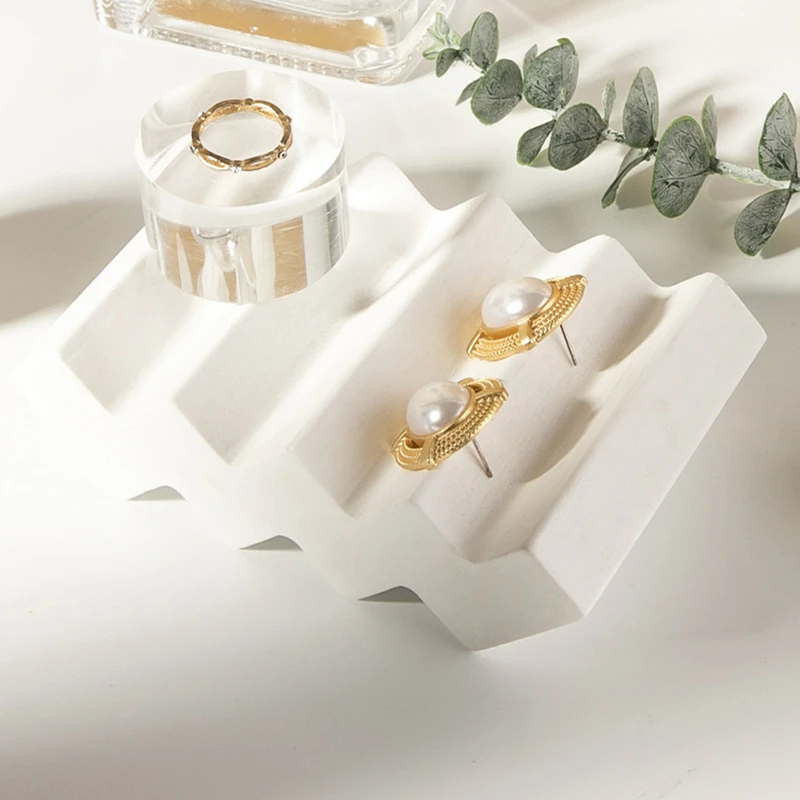 Wavy Tray Clay Silicone Mold DIY Craft Jewelry Display Holder Gypsum ...