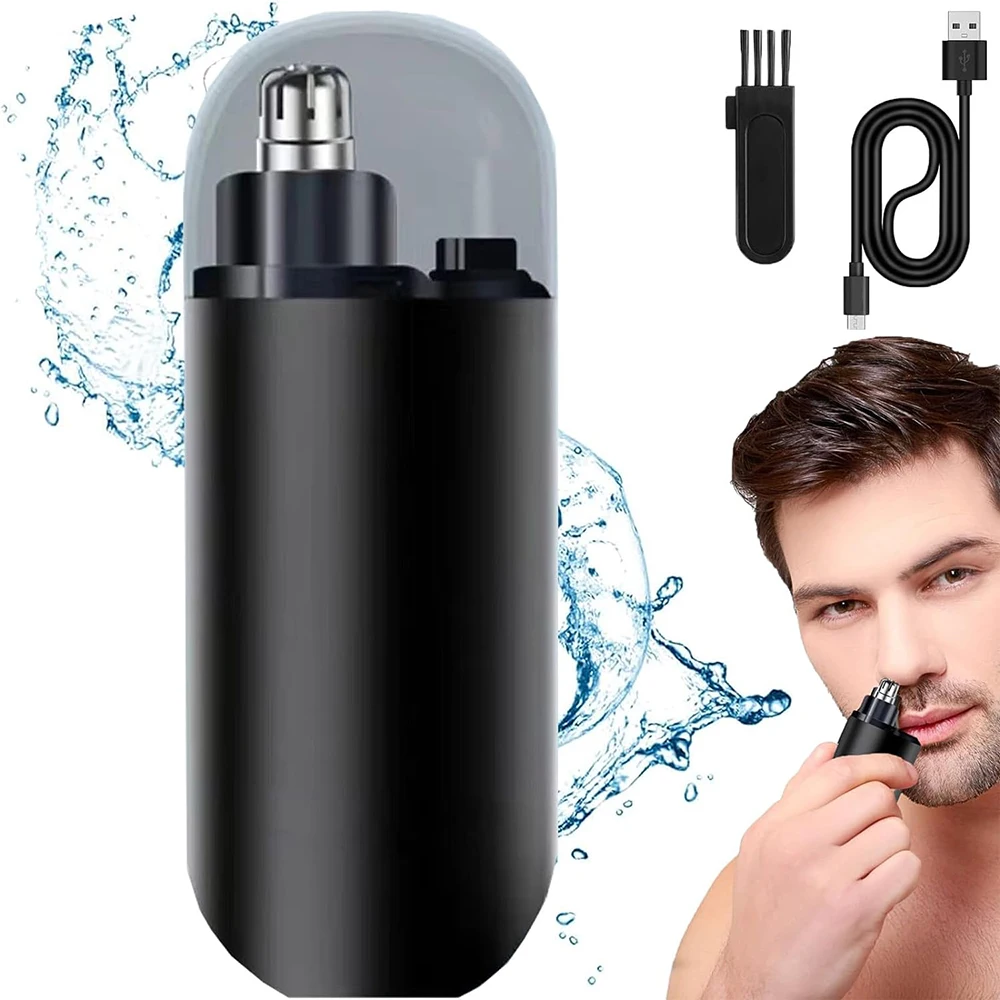 Portable-Nose-Hair-Trimmer-Washable-USB-Rechargeable-Ear-Nose-Hair-Trimmer-Beard-for-Men ...
