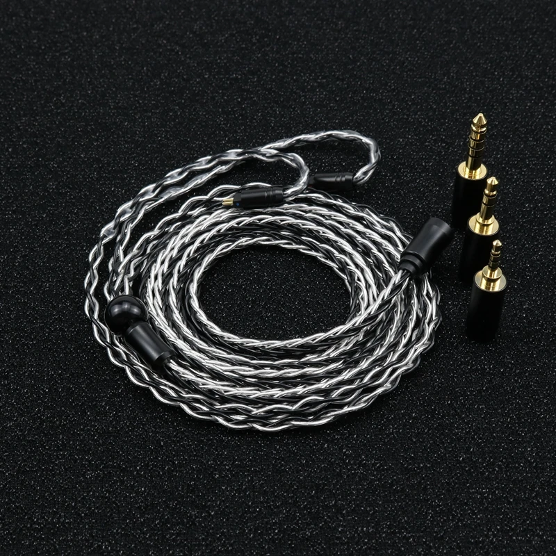 XINHS-8-Core-Silver-Black-Silver-Plated-Cable-Modular-Cable-with ...