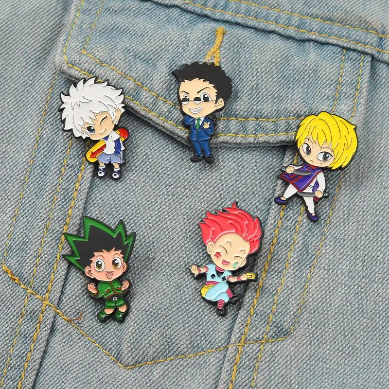 HUNTERxHUNTER Enamel Pin Custom GON Killua Kurapika Leorio Hisoka ...