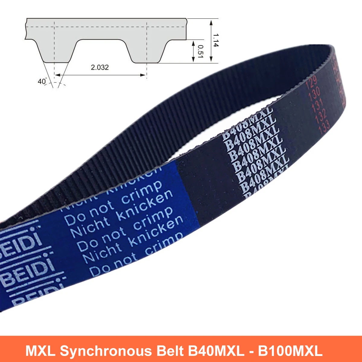 1Pcs MXL Timing Belt Width 6/10mm Closed Loop Rubber Synchronous Belt ...