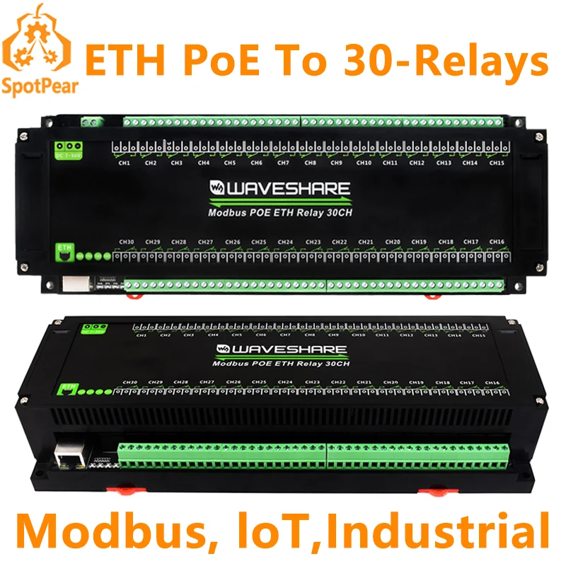 Industrial-Modbus-POE-ETH-RJ45-To-Relay-30CH-RTU-Modbus-TCP-Ethernet ...