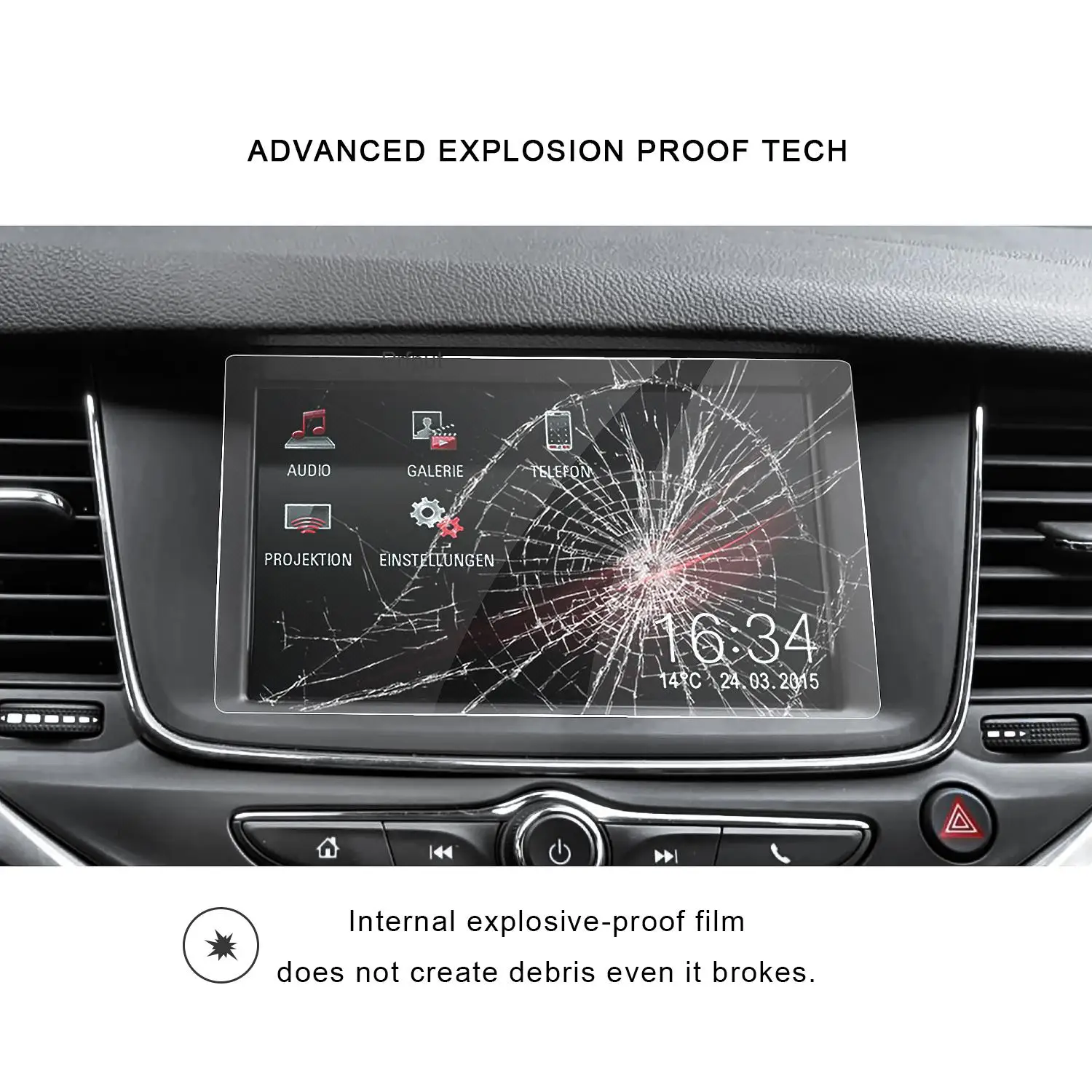 For Crossland X 2017 2018 7 Inch Car Navigation Touch Screen Protector ...