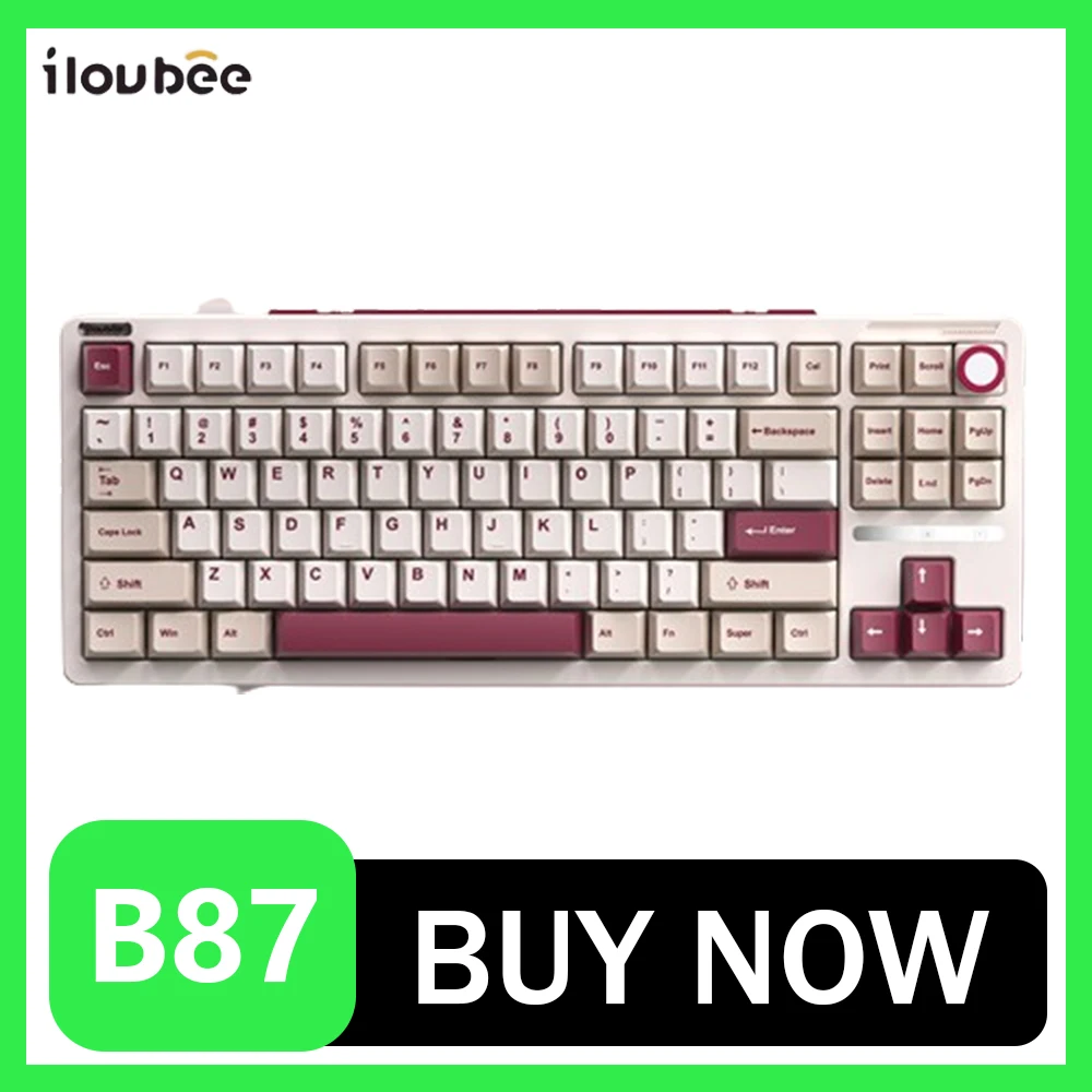 ILovbee-B87-Mechanical-Keyboard-Three-Mode-Wireless-BluetoothGasket-Hot ...