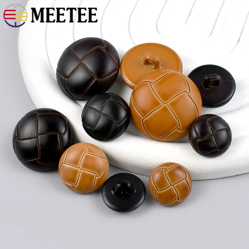 10/30/50Pc 15-25mm Faux Leather Buttons for Clothes Belt Buckle ...