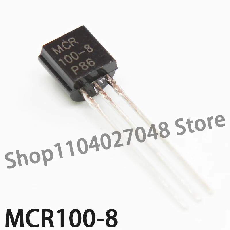 10PCS MCR100-8 Unidirectional SCR Thyristor 1A 600V MCR10 Direct Plug ...