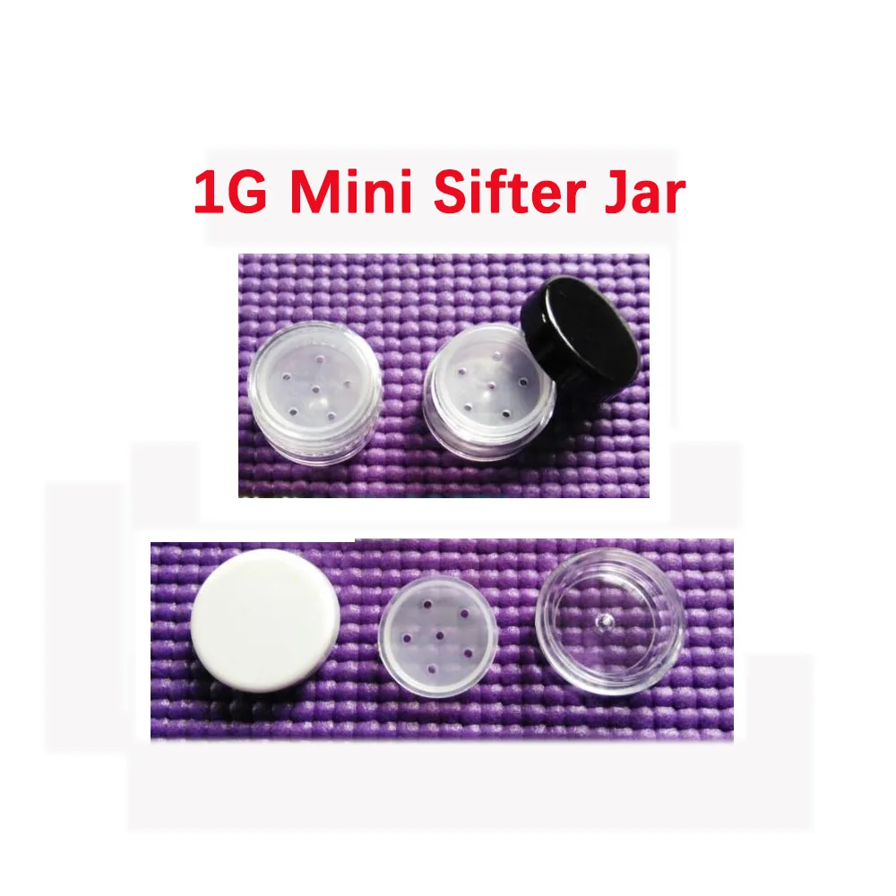 1G-Mini-Cosmetic-Sifter-jars-Empty-Loose-Powder-Container-Black-White ...