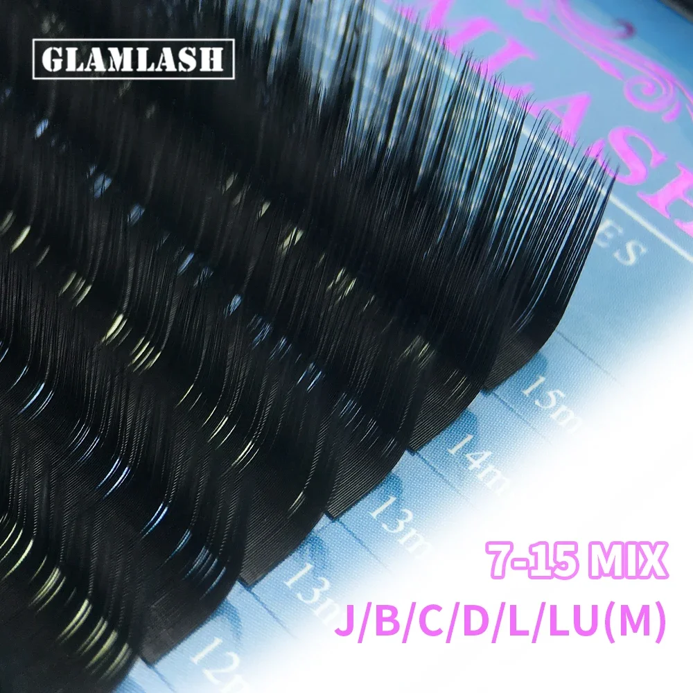 GLAMLASH 16rows 7~15mm 15-25mm mix 100% Handmade False eyelash ...