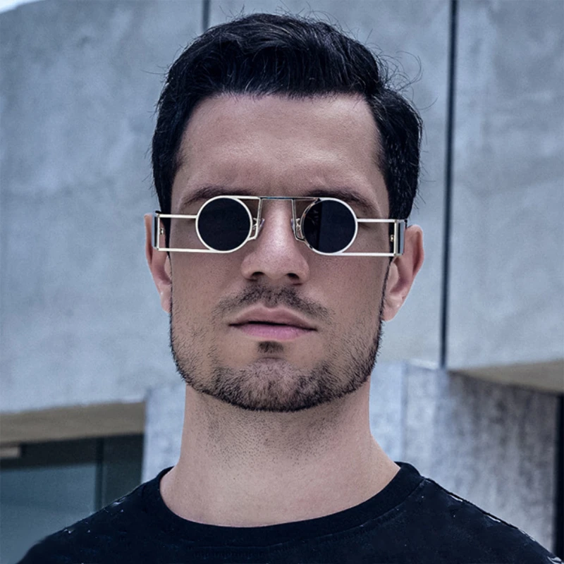 Round Steampunk Sunglasses Men | Round Sunglasses Steampunk Sun - Round ...