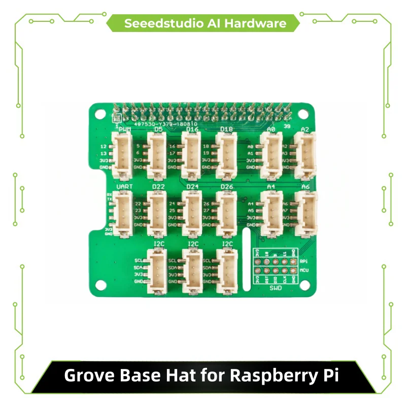 Grove Base Hat for Raspberry Pi - 24-Pin GPIO maintain, Grove interface ...