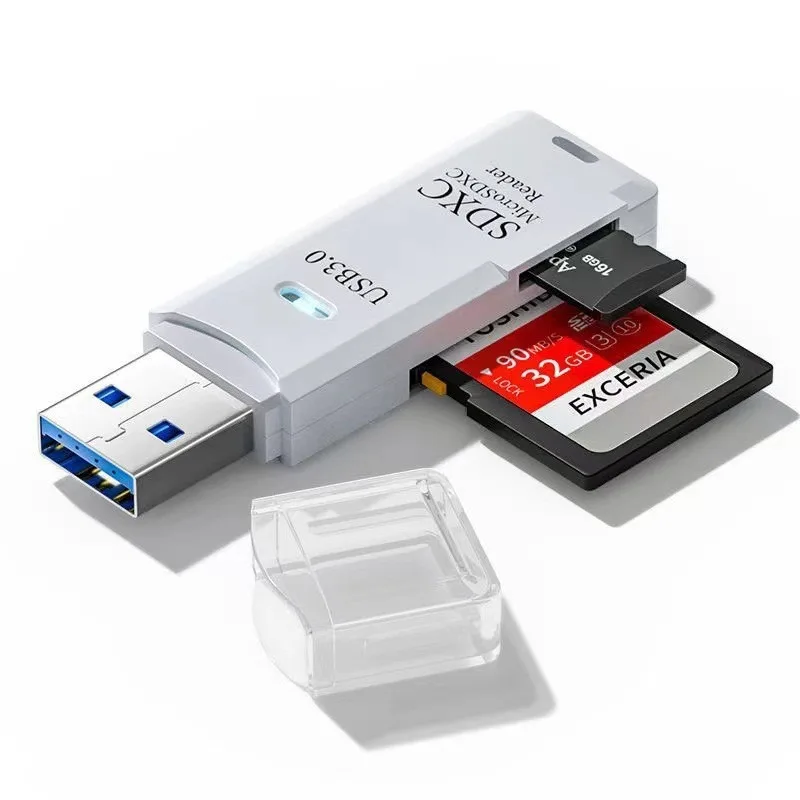 2 IN 1 Card Reader USB 3 0 Micro SD TF Card Memory Reader High Speed jpg