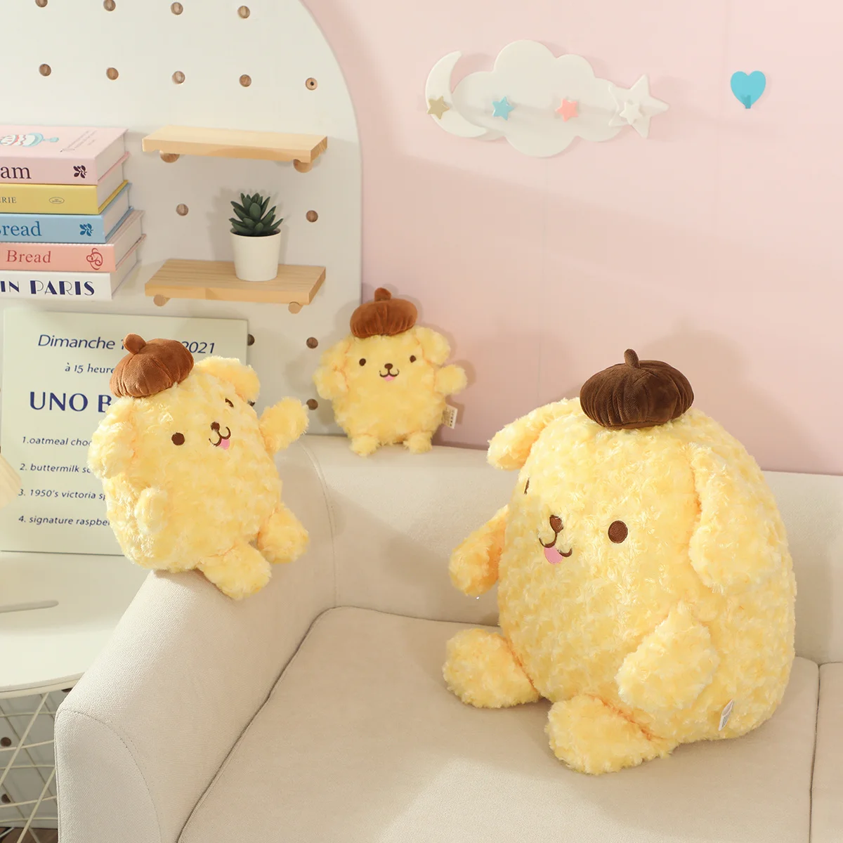 Adorable Sanrio Pom Pom Purin Peluche Doll Soft Stuffed Anime Yellow ...
