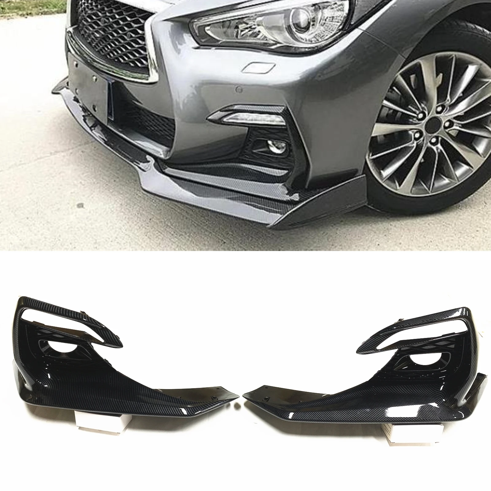 For-Infiniti-Q50-2018-2019-2020-Sport-Model-Front-Bumper-Side-Air-Vent ...
