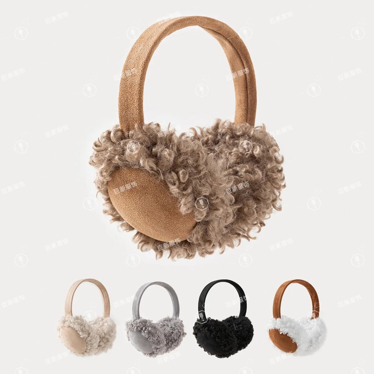 New Warm Suede Earmuffs Solid Color Outdoor Cycling Anti Cold Wind ...