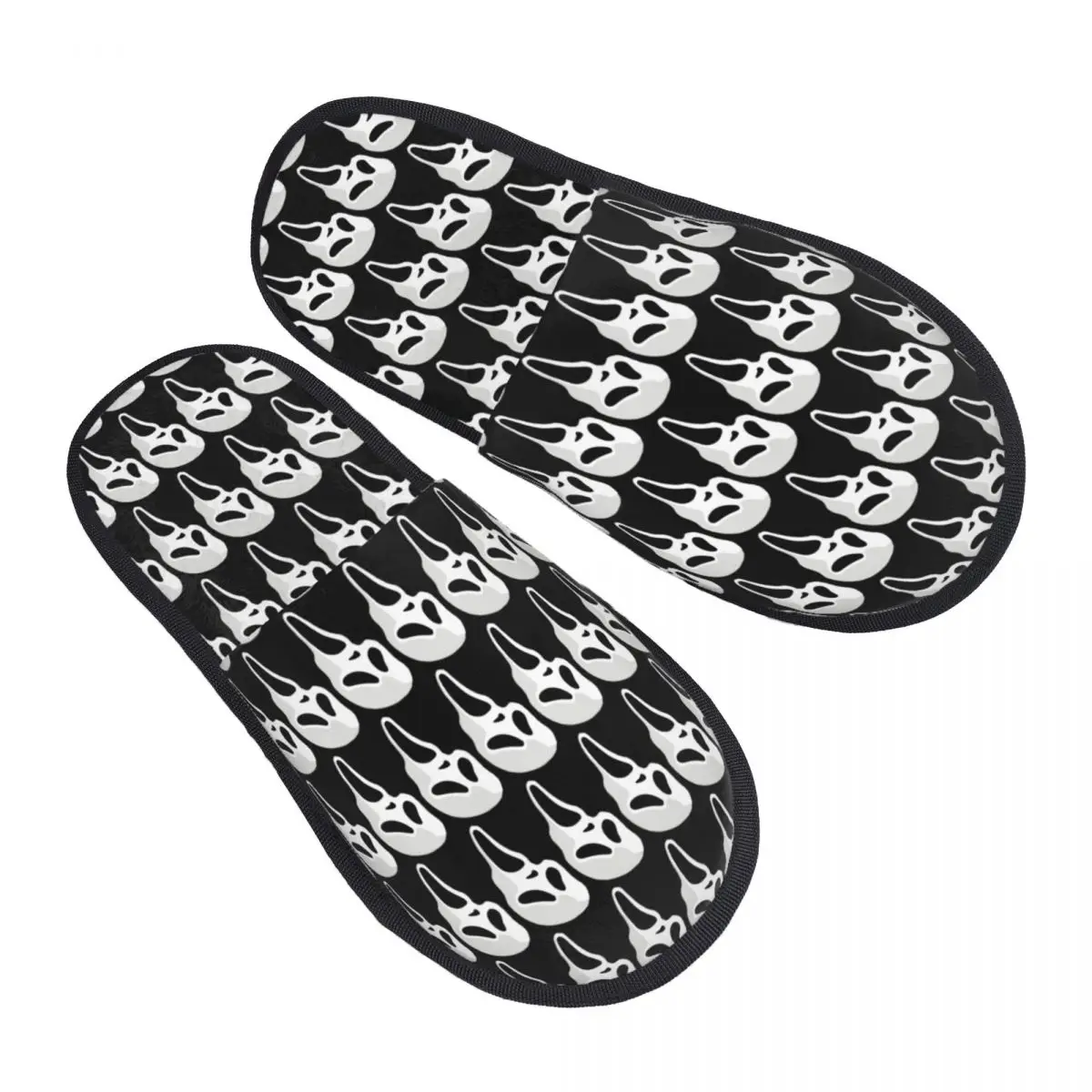 Custom Ghostface Screams House Slippers Women Cozy Memory Foam ...