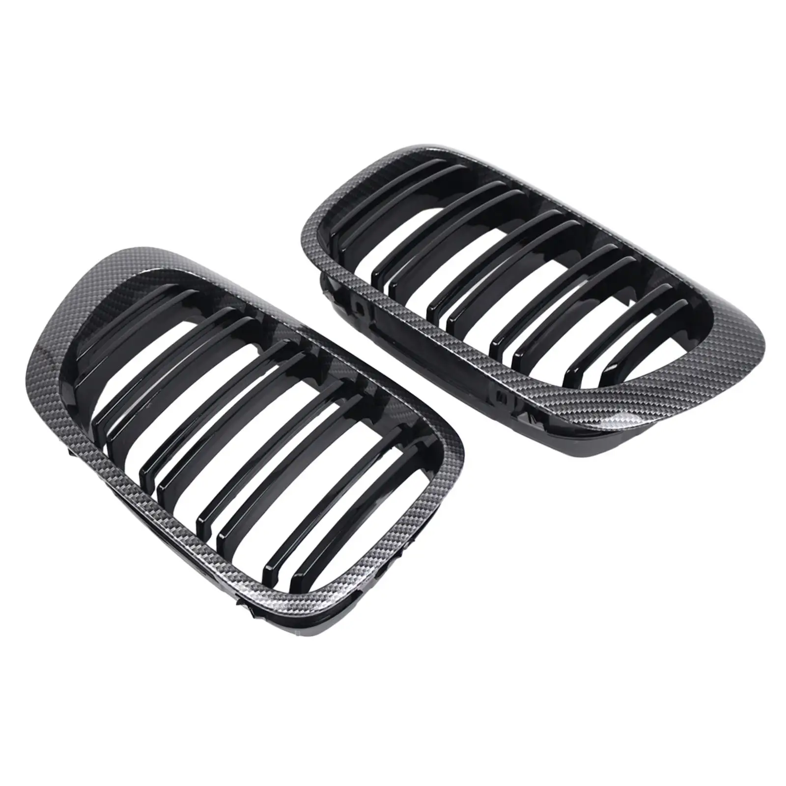 2-Pieces-Front-Upper-Chrome-Frame-Kidney-Grilles-51138208686-for-BMW-M3 ...