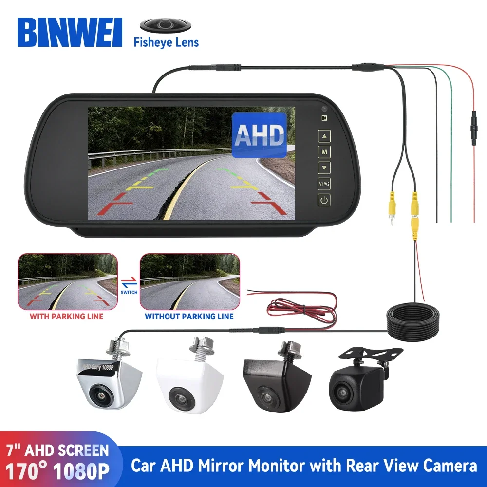BINWEI-7-inch-Car-AHD-Mirror-Monitor-with-Rear-view-Camera-for-Vehicle ...