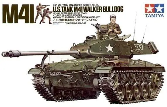 Tamiya 35055 1/35 Scale Military Model Kit Us M41 Walker Bulldog Light ...