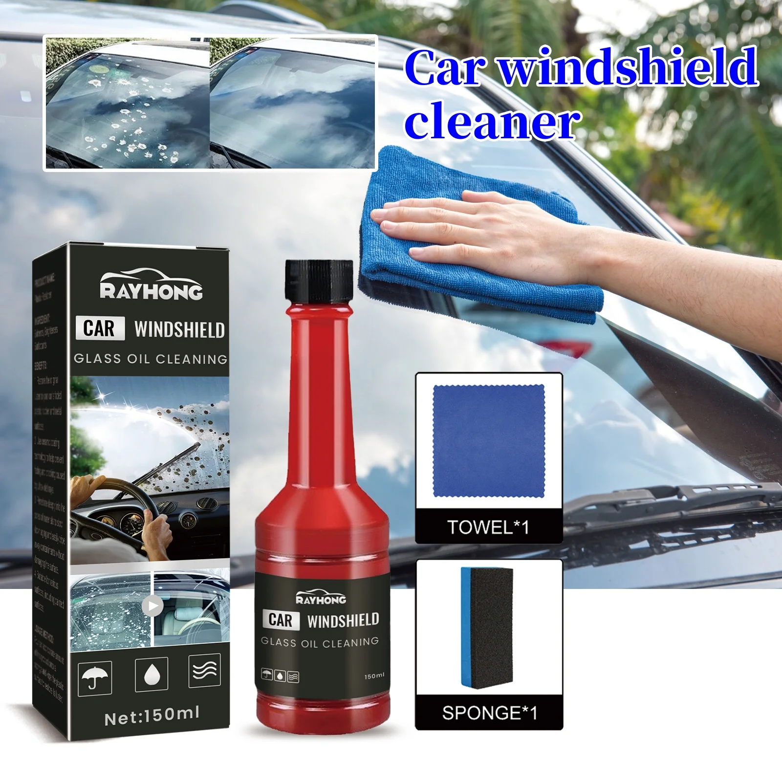 150ml-Surface-Oil-Film-Agent-Car-Glass-Oil-Film-Cleaner-Stripper-Car ...