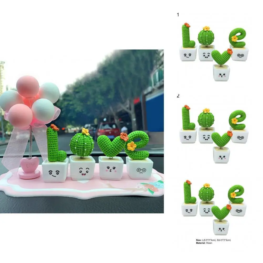 4Pcs-Cactus-Figurine-Excellent-LOVE-Fairy-Garden-Cactus-Miniature ...