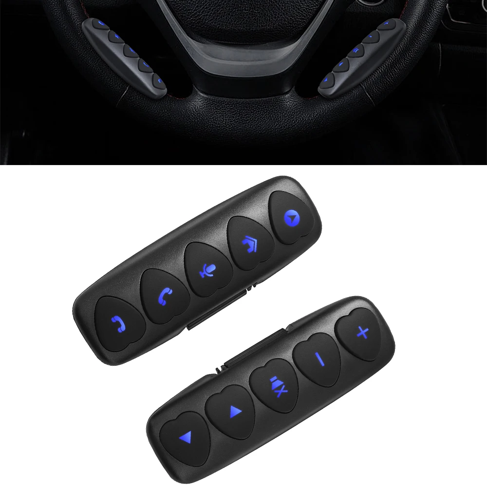 10-Keys-Wireless-Steering-Wheel-Remote-Control-Multi-function-Android ...