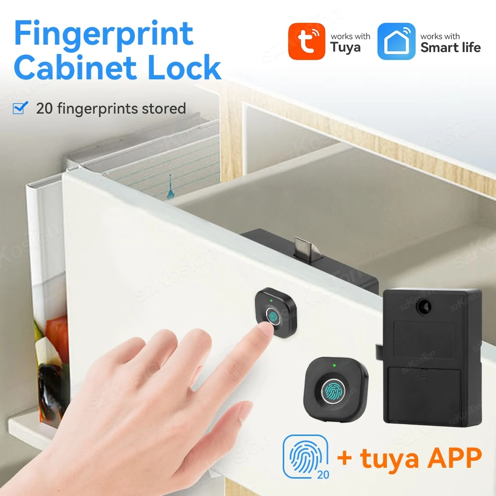 Tuya-Smart-Cabinet-Drawer-Lock-Biometric-Fingerprint-Lock-Privacy-File ...