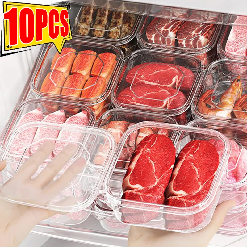 Refrigerator Frozen Meat Box Food Preservation Box Transparent Freeze ...