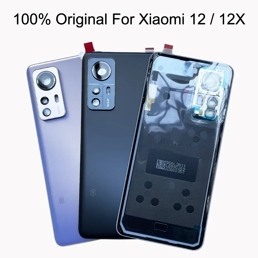 Original-For-Xiaomi-12-12X-Back-Cover-Lid-Mi12-5G-With-Camera-Glass ...