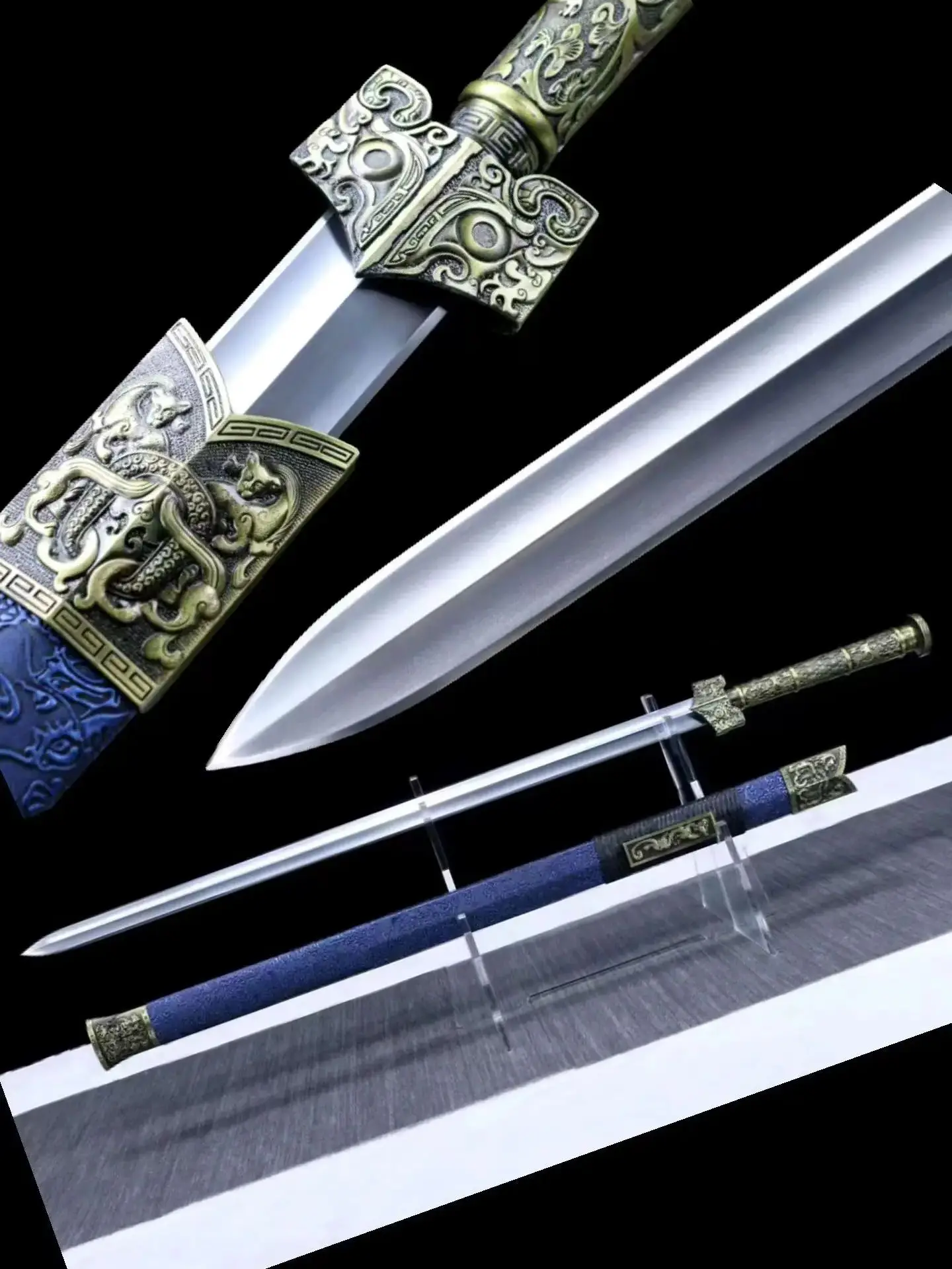 Espada-de-batalla-Horizontal-Han-Noble-hoja-de-acero-de-alto-manganeso ...