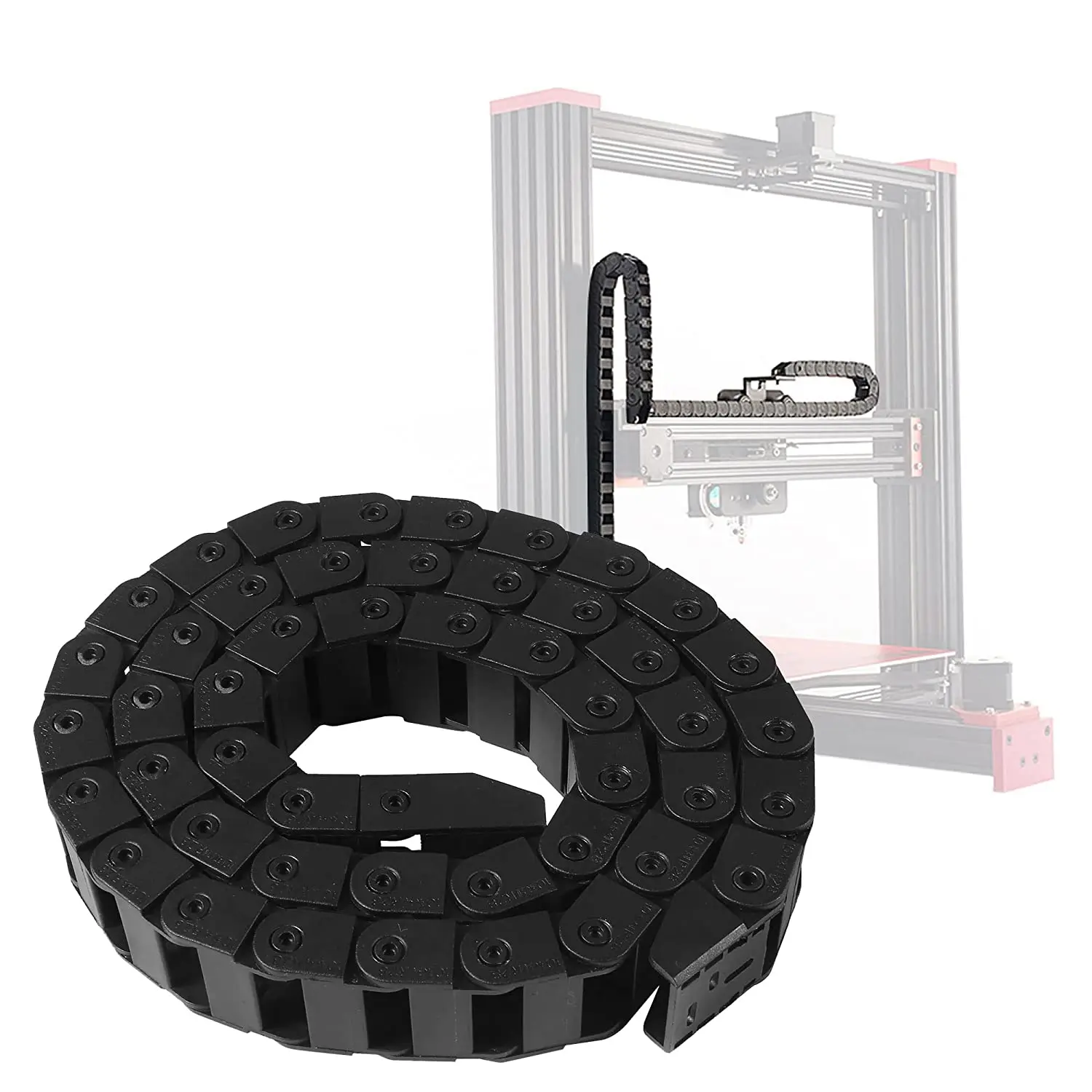 7x7-7x15-10x10-10x15-10x20-15x40mm-Cable-Drag-Chain-Closed-Type-Plastic ...