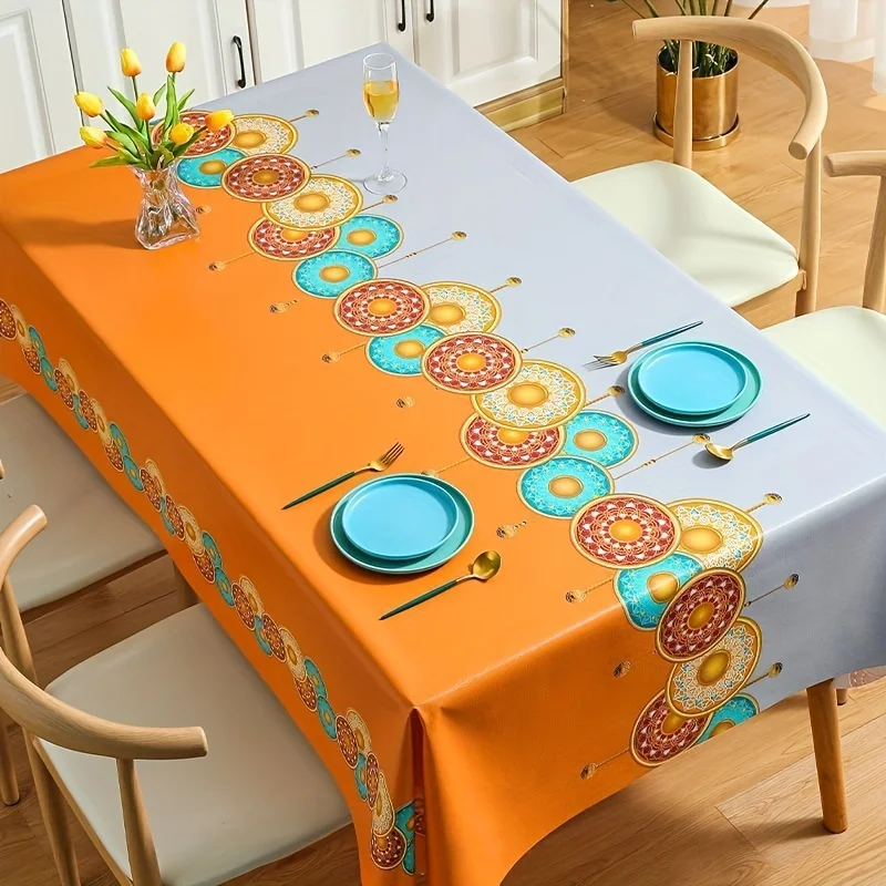 Rectangle Colorful Simple Style Table Cloth Polyester Tablecloth ...