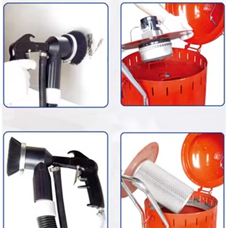 Vacuum Dust Collection Sandblasting Machine, Abrasive Recycling, 1200W ...