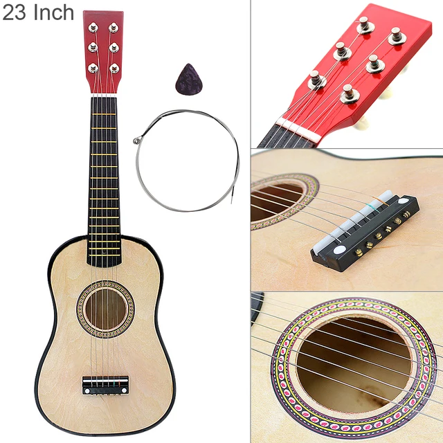 23" Guitar Mini Guitar Basswood Kid's Musical Toy Acoustic Stringed ...