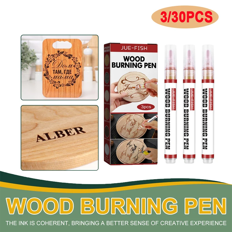 3-30pcs-Creative-Scorch-Wood-Burned-Marker-Practical-Chemical-Wood ...