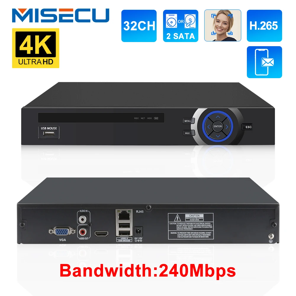 MISECU-H-265-32CH-8MP-4K-NVR-DVR-For-IP-Camera-CCTV-Video-Playback ...