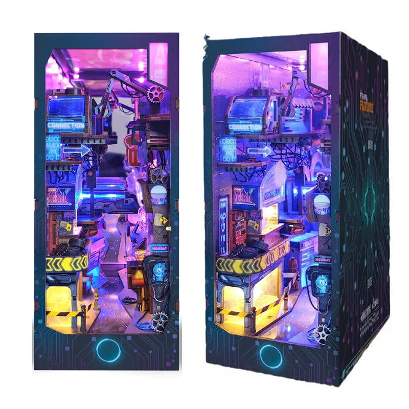 DIY-Book-Nook-Insert-Kits-Wooden-Miniature-Building-Kit-Cyberrpunk ...