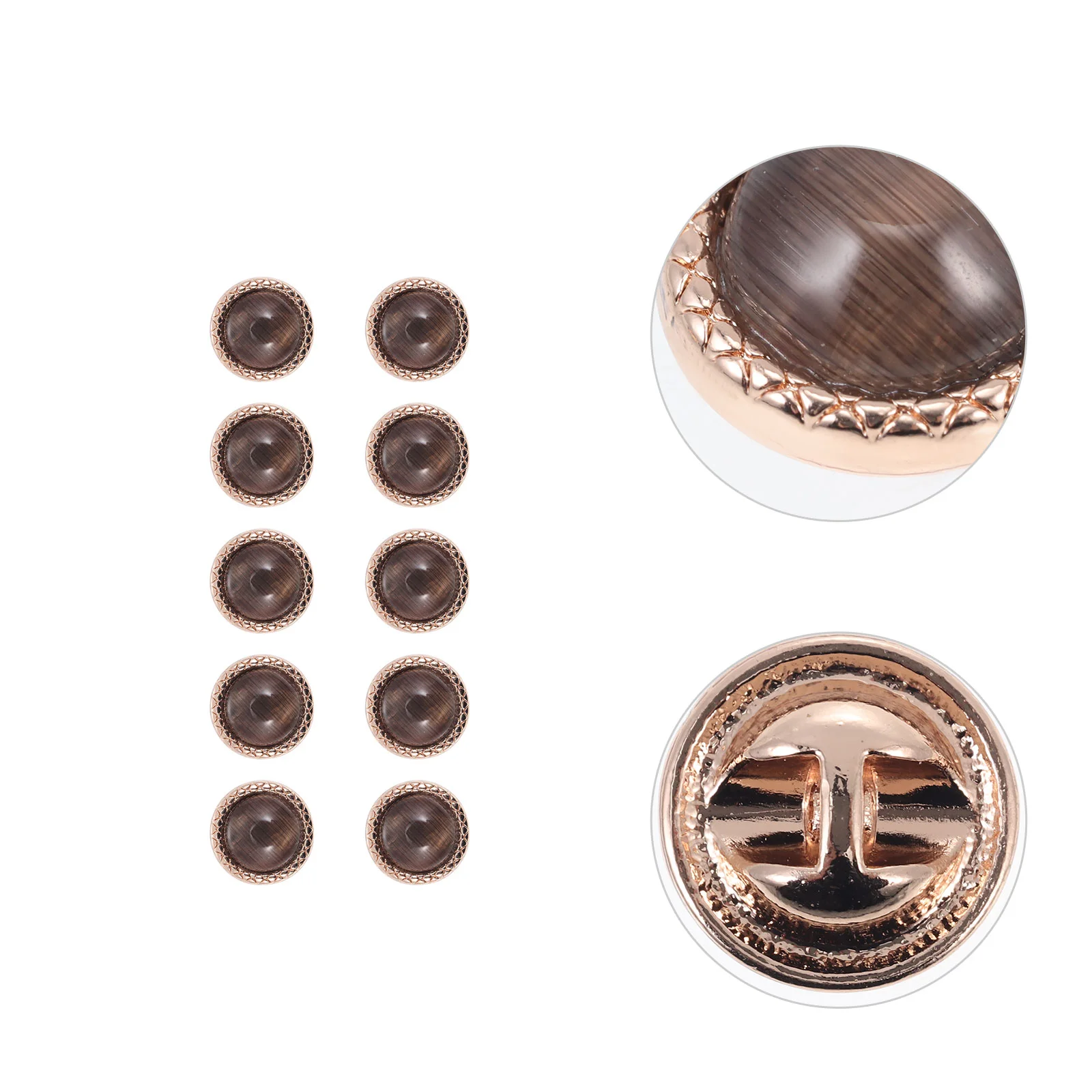 10Pcs Alloy Clothing Button Practical Overcoat Button All match Shirt ...