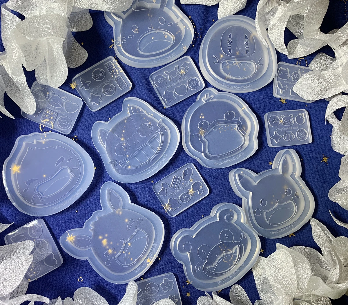 Moldes-De-Silicone-Transparente-s-rie-De-V-rios-Personagens-Mini-Shake ...