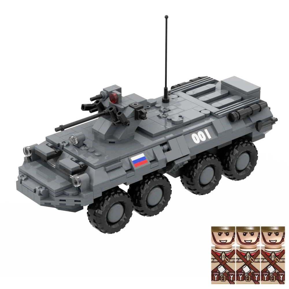 BTR-80 Military Weapons Building Blocks Toy 8x8 Wheeled Amphibious ...