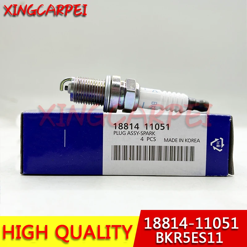 4PCS-BKR5ES11-18814-11051-Spark-Plug-For-Hyundai-Elantra-Accent-Getz ...
