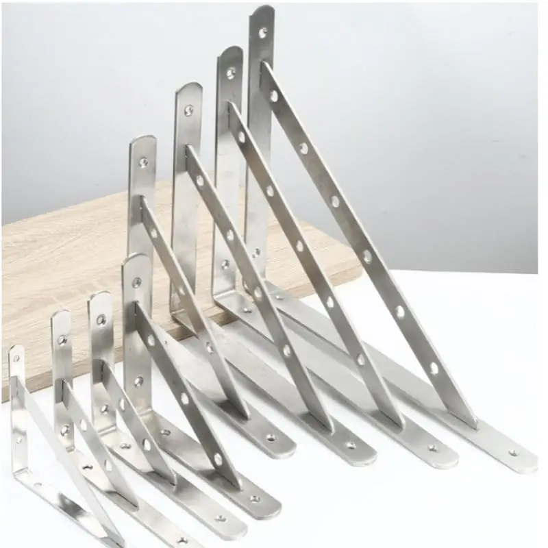 2Pcs Angle Bracket Heavy Duty For Wall Angle Bracket Stainless Steel L ...