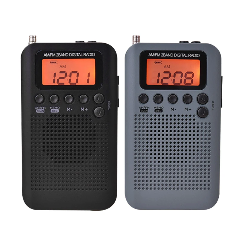 AM-FM-Portable-Radio-LCD-Display-Pocket-Radio-Receiver-Dual-Band-Stereo ...