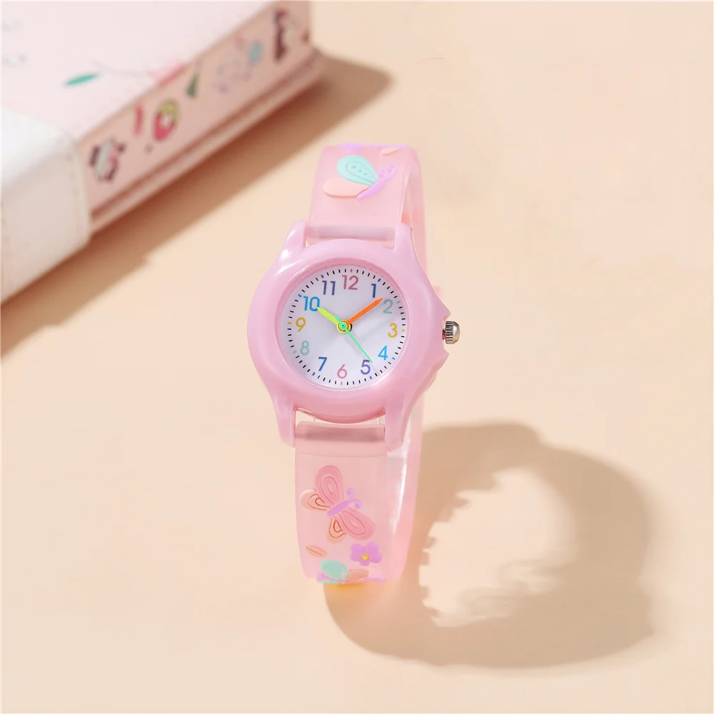 New-Fashion-Butterfly-3D-Pattern-Children-s-Watch-Student-Regular-Daily ...