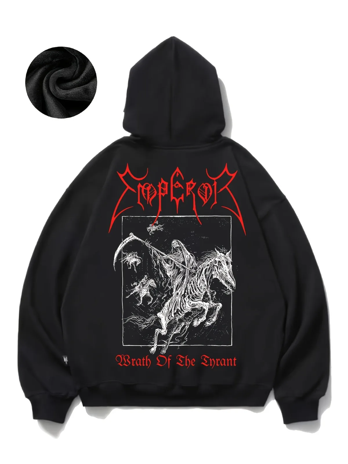 Men's Fashionable Casual Tyrant's Anger Emperor Print Pattern Hooded ...