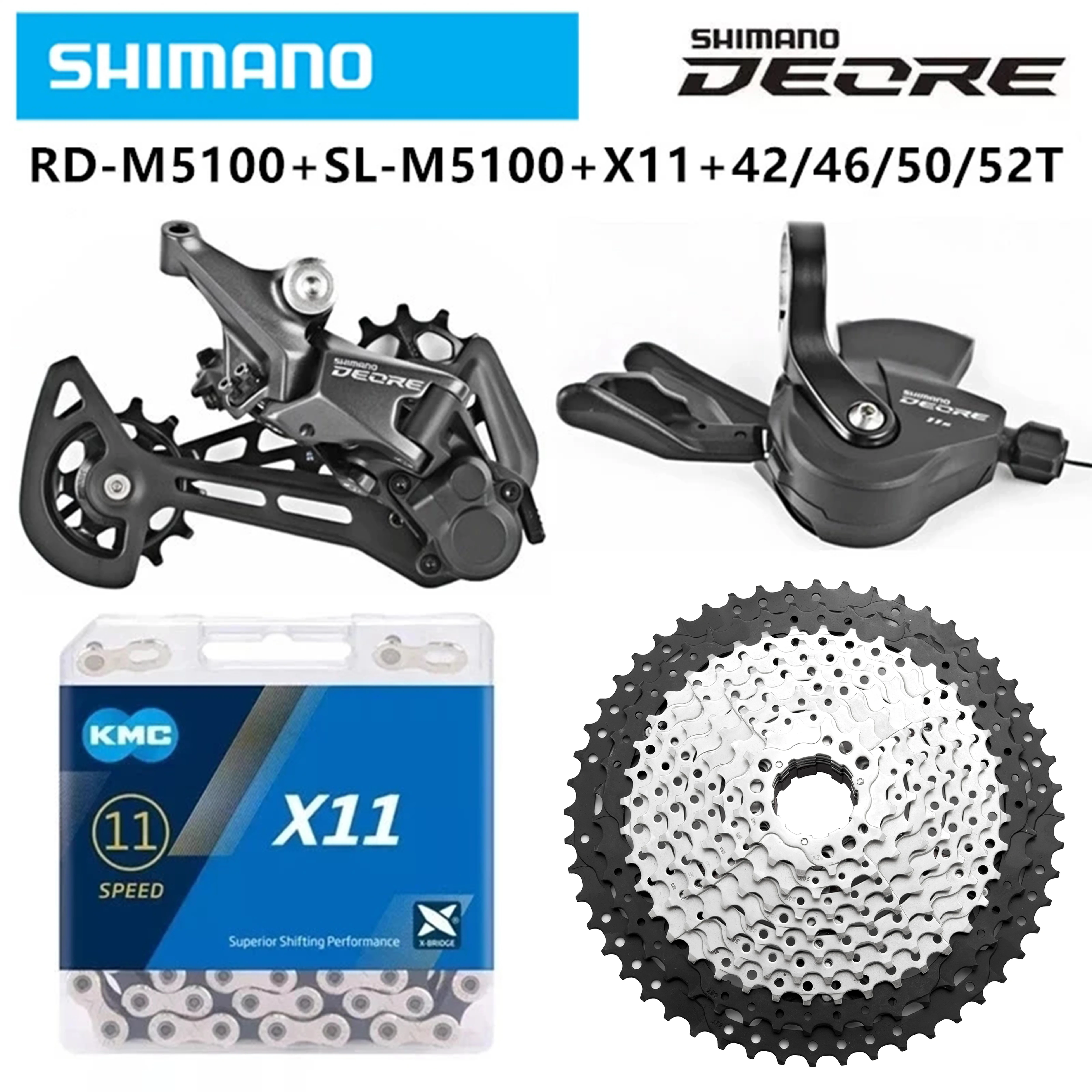 SHIMANO-Deore-M5100-11-Speed-Group-Set-1x11-Speed-Right-Shift-Lever ...