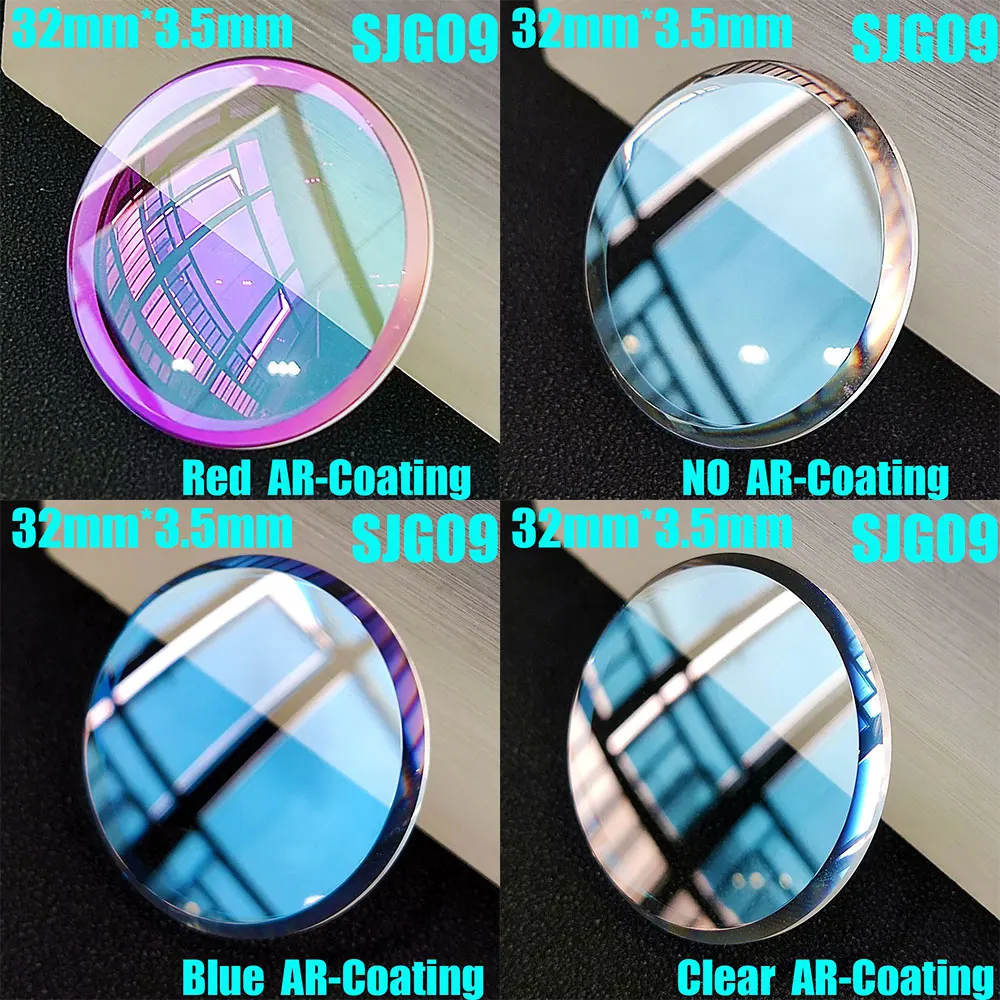 Double Dome Sapphire Crystal 32mm*3.5mm Watch Glass Blue/Red/Clear AR ...
